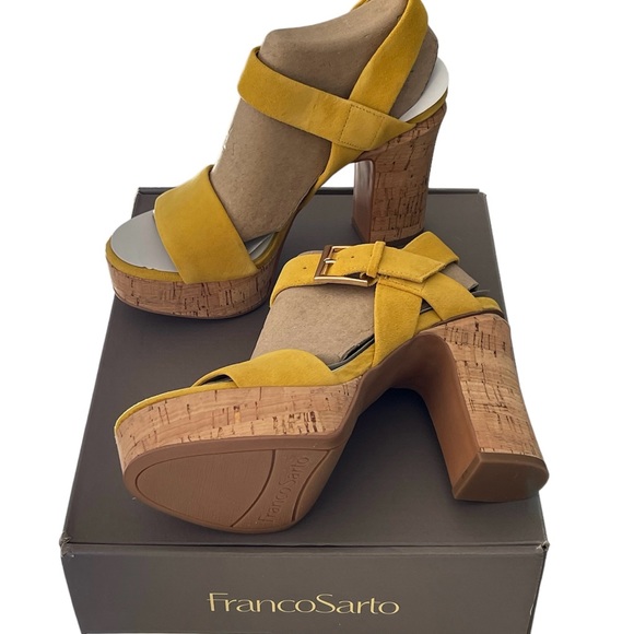 Franco Sarto | Shoes | Franco Sarto Womens Scarlett Yellow Suede ...